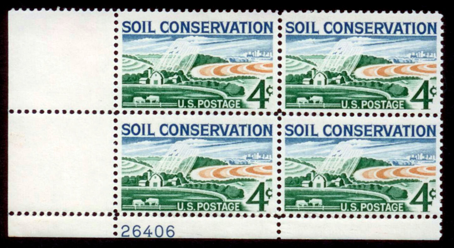 US #1133 Soil Conservation, Plate Block of 4, MNH Stamps (b-3) | eBay