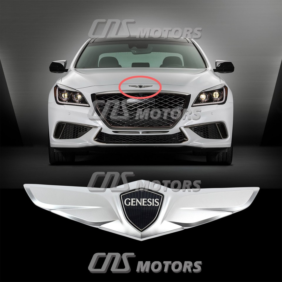 2015 2016 Genesis 2017 G80 Hood Emblem OEM 86320-B1000 for Hyundai ⭐⭐⭐⭐ ...