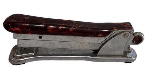 Vintage ACE LINER STAPLER Model 502 Retro MCM Reddish Brown Tortoise ...