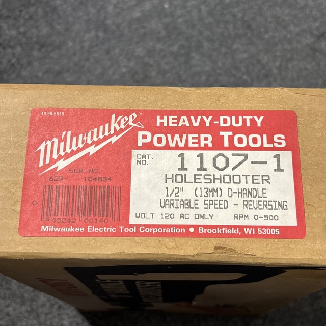 Milwaukee 1107-1 1/2 inch Right Angle Drill for sale online | eBay