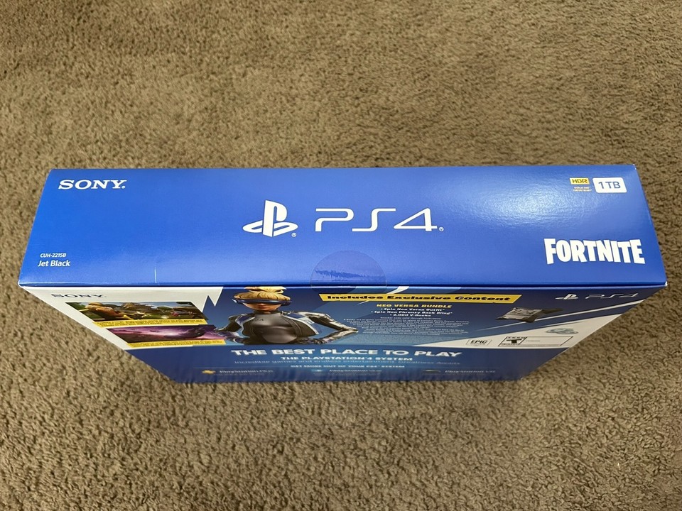 NEW Sony PlayStation 4 1TB Fortnite Neo Versa Console Black PS4 System ...