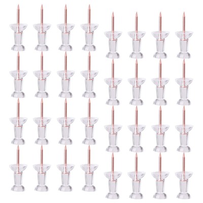2 Boxes/120pcs Board Push Pin Clips for Bulletin Transparent Pushpin | eBay