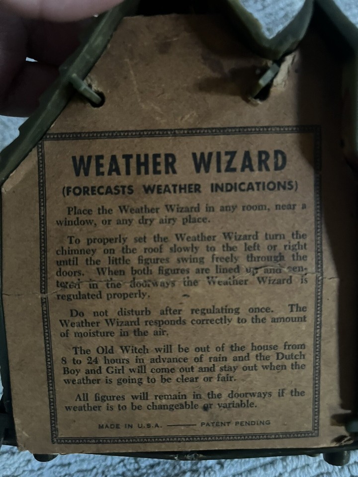 Vintage Halloween Weather Forecast Barometer Witch Hansel Gretel ...