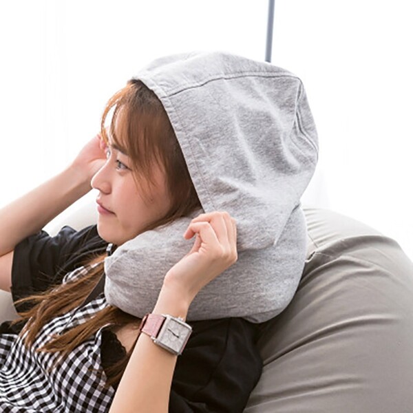 U Shaped Car Neck Pillow Hat Travel Body Pillows With Car-Gray H5J67752 ...