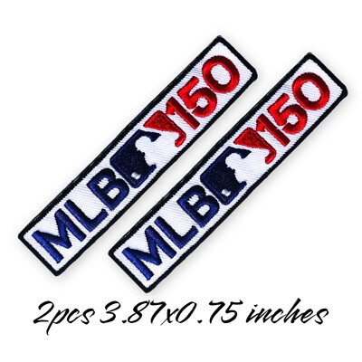 2PCS MLB 150th Black Border 3.87"x0.75" Embroidered Iron On Patch | eBay