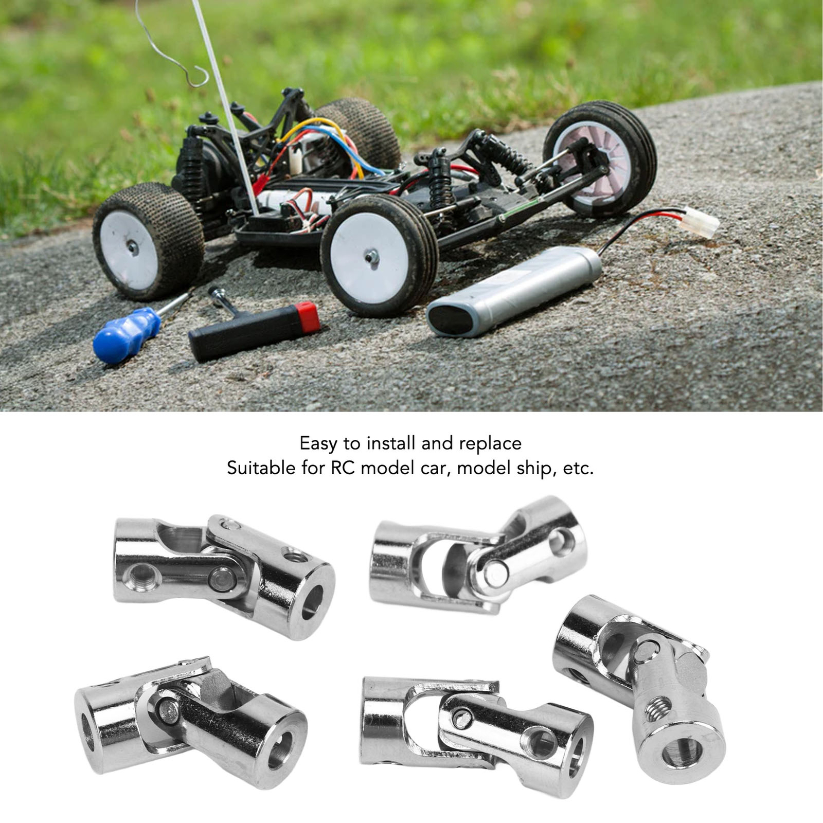 5Pcs Universal Joint Shaft Coupling 2 Stage Rotatable For RC Car Boat ...