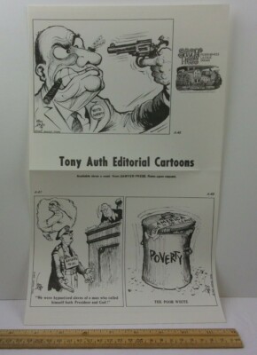 Tony Auth 1969 Black Panthers Poverty Political Editorial cartoon ...