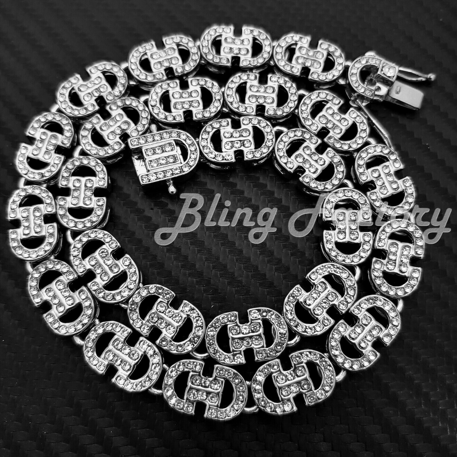 6ix9ine Iced Silver PT Shark Large Pendant & 18" Byzantine Choker Chain ...