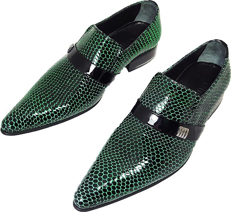 100% Chelsy - Italian Designer Party Slipper Mesh Pattern Black Green ...