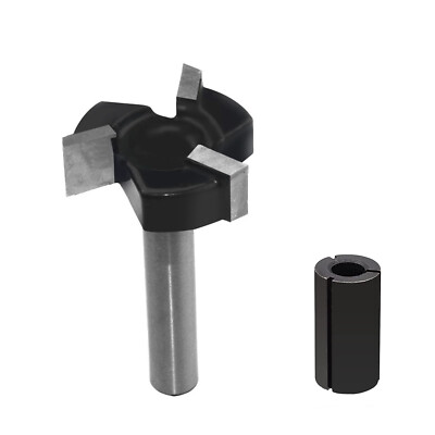 1Pcs CNC Router Bits 1/4 Inch Shank with 1Pcs 1/2" to 1/4" Router ...