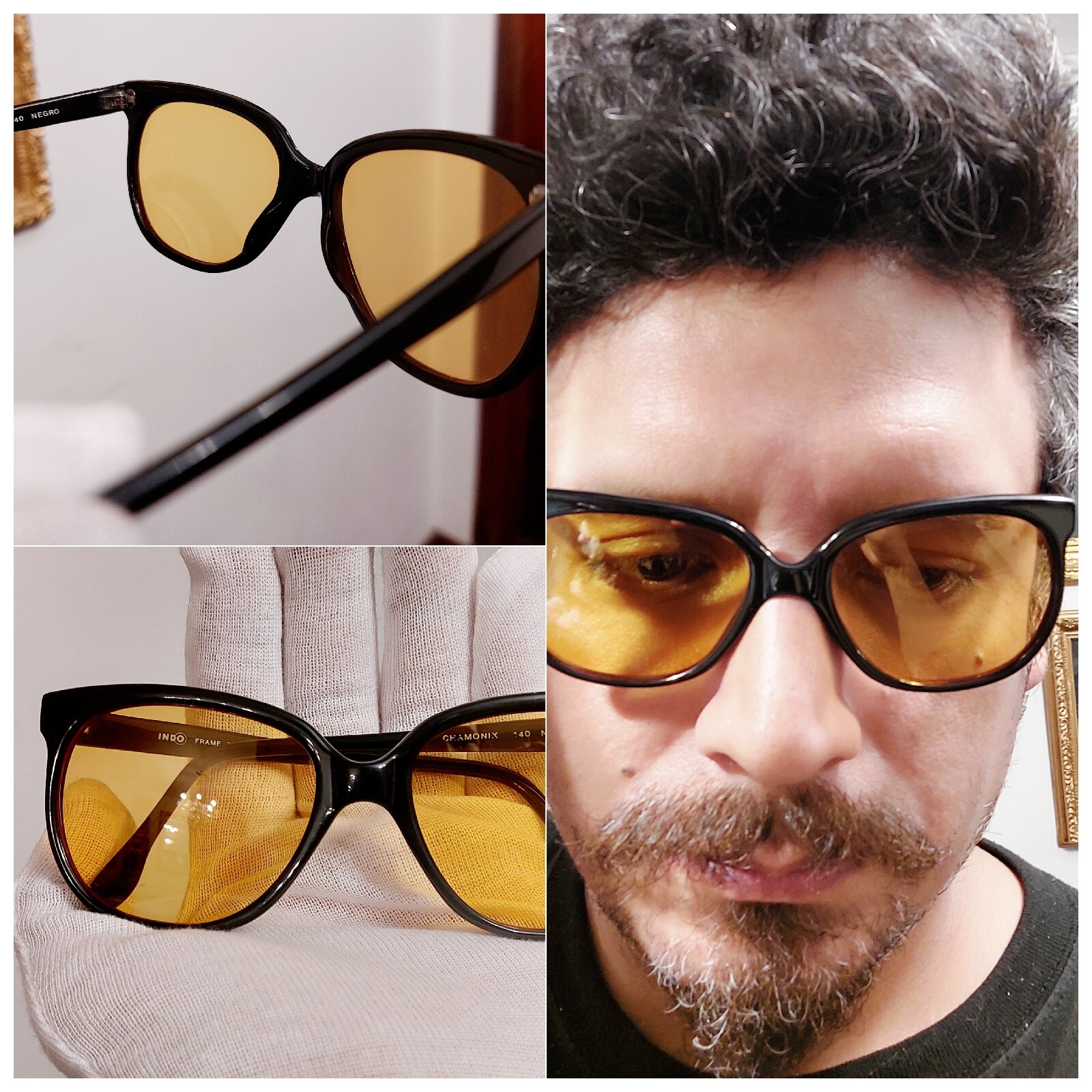 1980's INDO glasses Spain frame oval glasses geek eyewear night vision ...