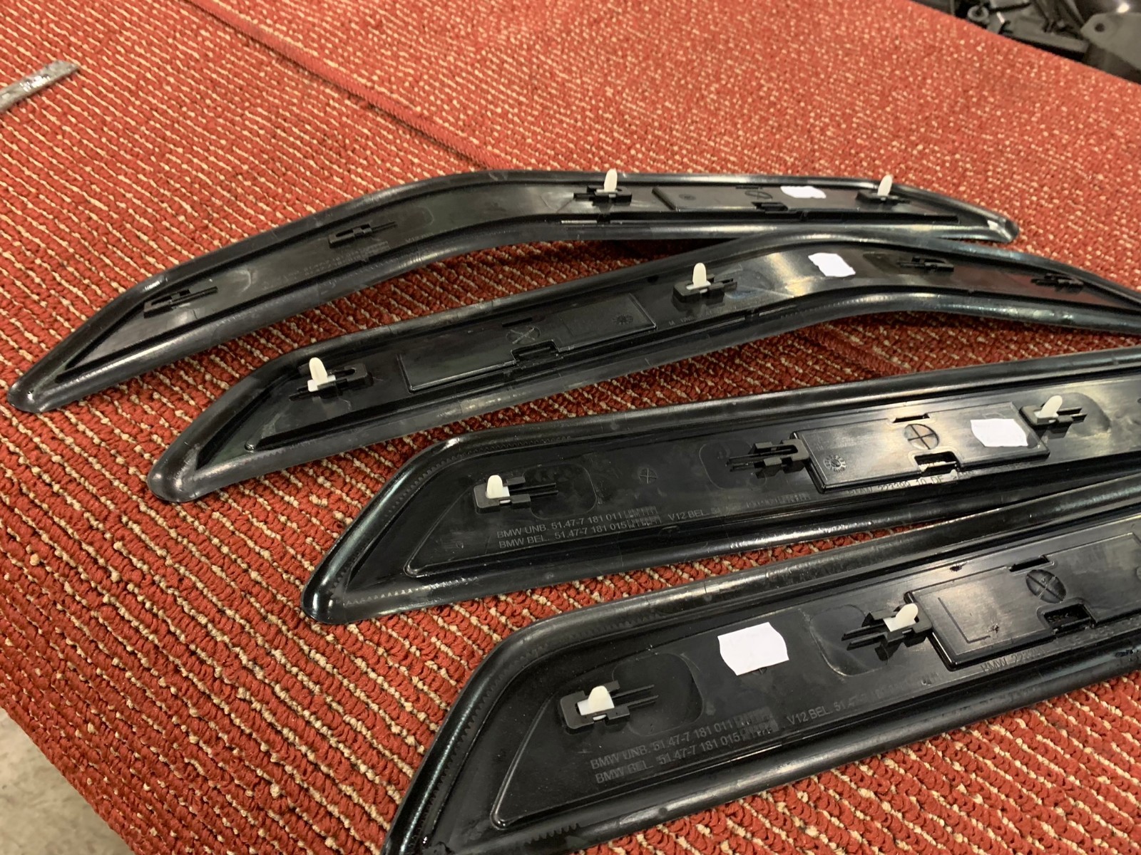 BMW F01 F02 FRONT & REAR MTECH MSPORT DOOR MOLDING TRIM SCUFF SILLS SET ...