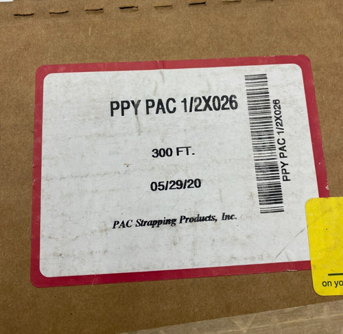 PAC STRAPPING PRODUCTS PPY PAC 1/2X026(300FT.) | eBay