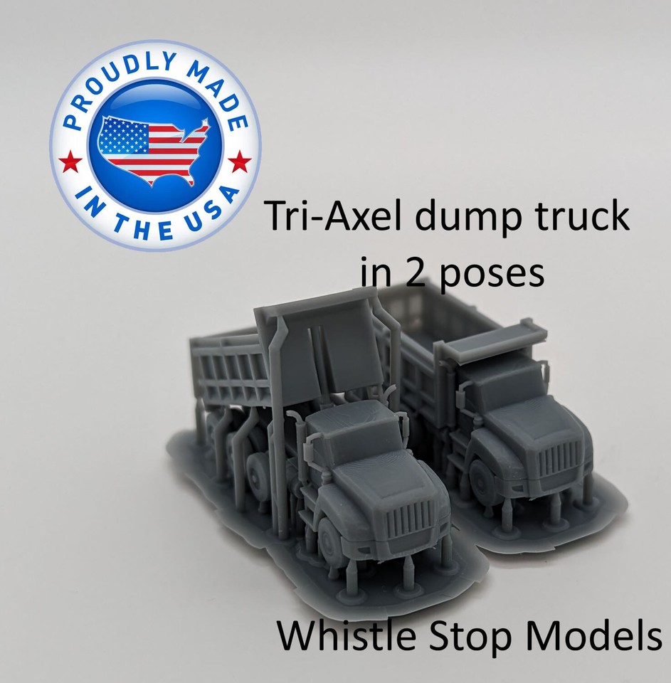 N Scale Tri-Axel Dump Truck set of 2 N3010 | eBay