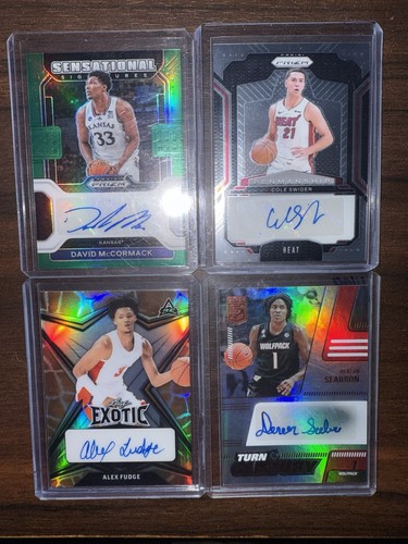 Panini & Leaf Autographed Basketball Trading Card Lot - Prizm, Exotic ...