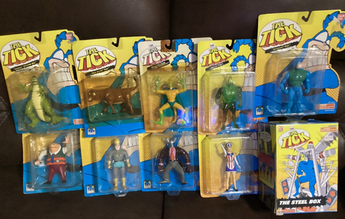 1994 Bandai The Tick Action Figures Lot of 9 and Steel Box | eBay