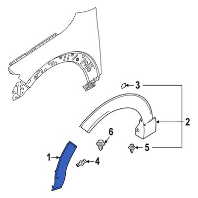 For Mazda CX-30 2020-2025 Mazda DGH951W81A Front Left Lower Wheel Arch ...
