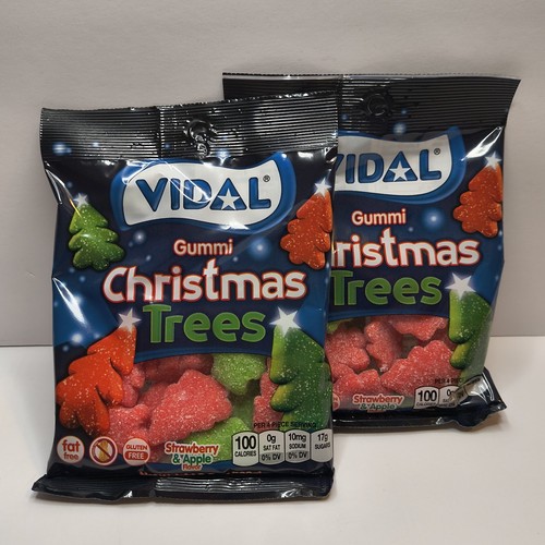 Vidal Gummi Christmas Trees 2 Pack Holiday Candy Gluten Free Strawberry ...