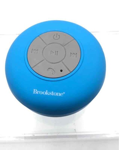 Brookstone Blue Water Resistant Rechargeable Portable Wireless Shower ...