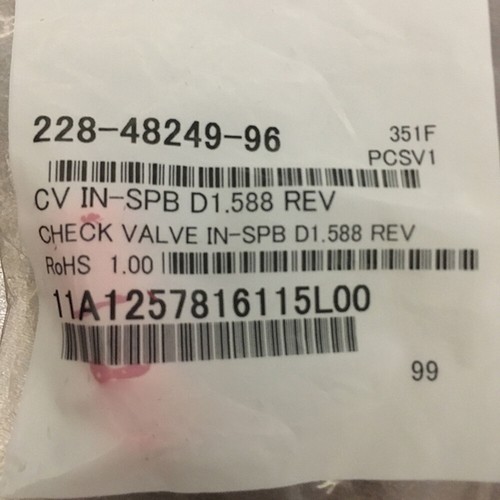 For Shimadzu 228-48249-96 Check Valve IN-SPB D1.588 REV For LC-20AD ...