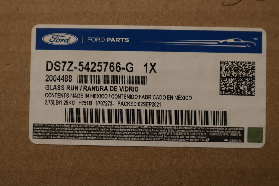 NEW OEM Ford Rear Right Door Glass Channel Run DS7Z-5425766-G Ford ...