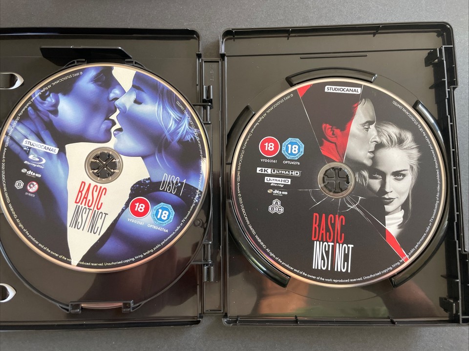 *USED* Basic Instinct (4K UHD Blu-ray, 1992, EU Import, Region Free) W ...