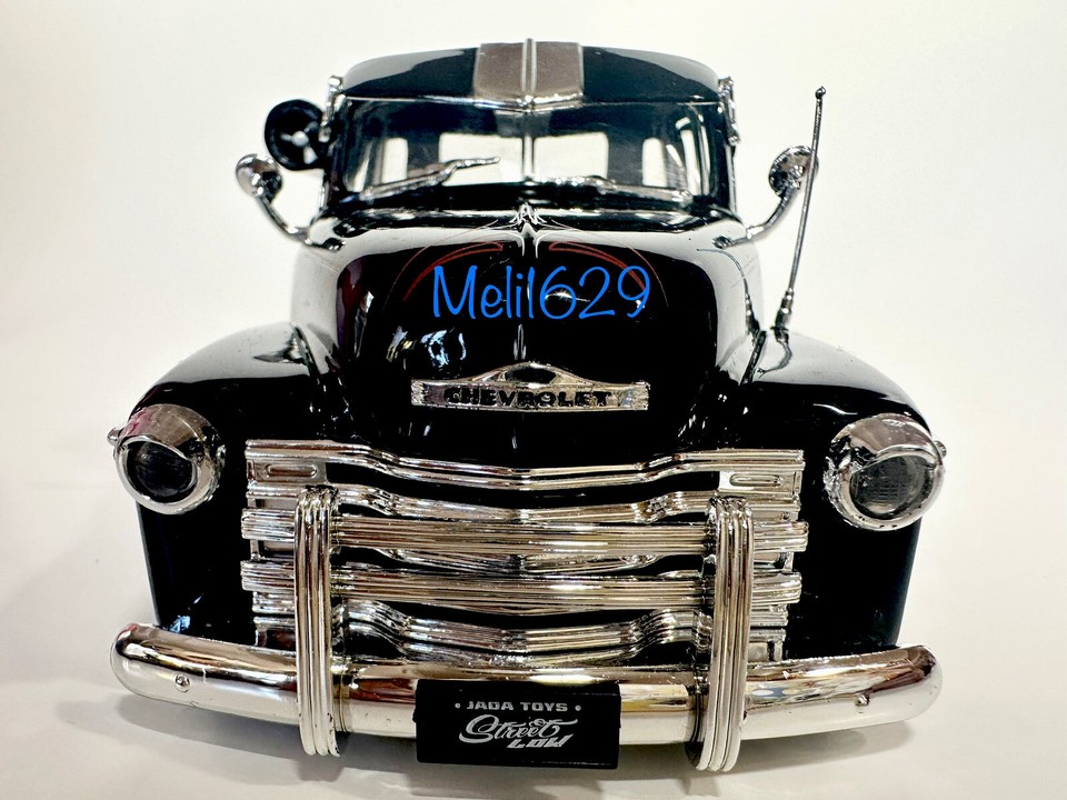 Jada 1:24 Street Low 1951 Chevrolet Pickup (Black) W/Baby Moon Wheels ...
