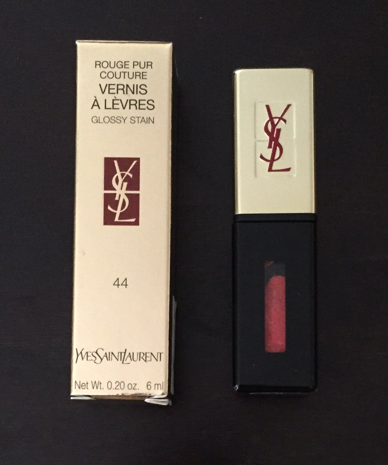 YSL Rouge Pur Couture Glossy Stain # 44 Rose Feu NIB | eBay