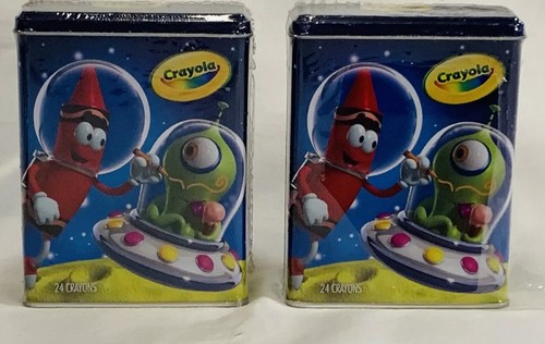 2011 Crayola Crayons Imagination Tin Crayons Space Aliens w/Classic 24 count NIB | eBay