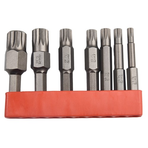 12 Point Torx Screwdriver Bit Set M4 M5 M6 M7 M8 M10 M 12 Hex Shank ...