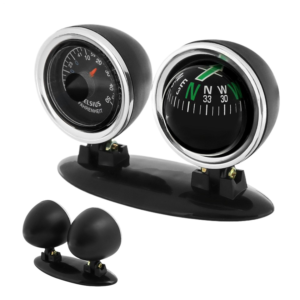 Dash Mount Compass Navigation Ball With Temperature Tester For Car | eBay
