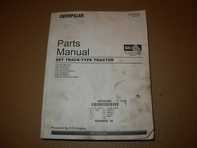 Caterpillar D8T Track Type Tractor Parts Manual , s/n FCT1-up ...