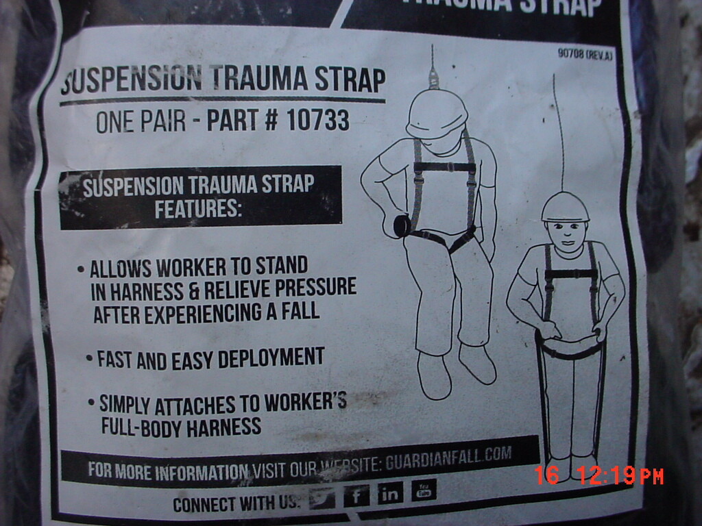 Guardian Fall Protection 10733 Trauma Strap Free2dayship Taxfree for ...