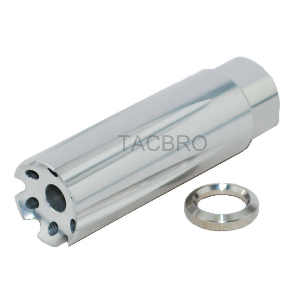 Ultra Light Silver 223 Linear Compensator 1/2x28 Thread Pitch For .223 ...