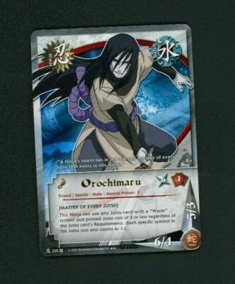 Orochimaru 320 Master of Every Jutsu Rare Gold Lettering Card Naruto ...