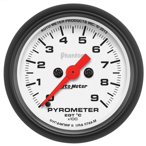 Auto Meter 5744-M Phantom Pyrometer EGT Gauge 2 1/16" Full Sweep | eBay