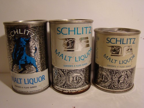 Schlitz Malt Liquor 8 Ounce Beer Cans Lot Of 3 Different Empty | eBay