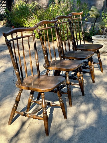 Antique Sprague Carleton Maple Dining Table w/ 2 Leaves and 4 Chairs | eBay