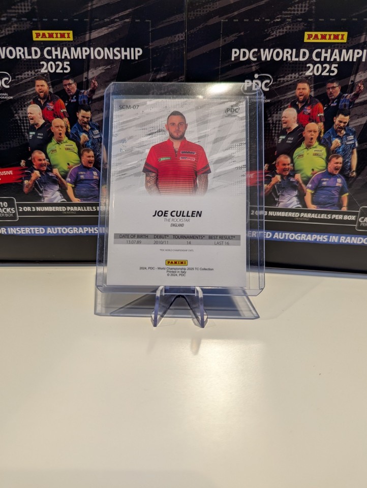 Panini 2025 PDC Darts World Championship Gold Joe Cullen /9 Scoring ...