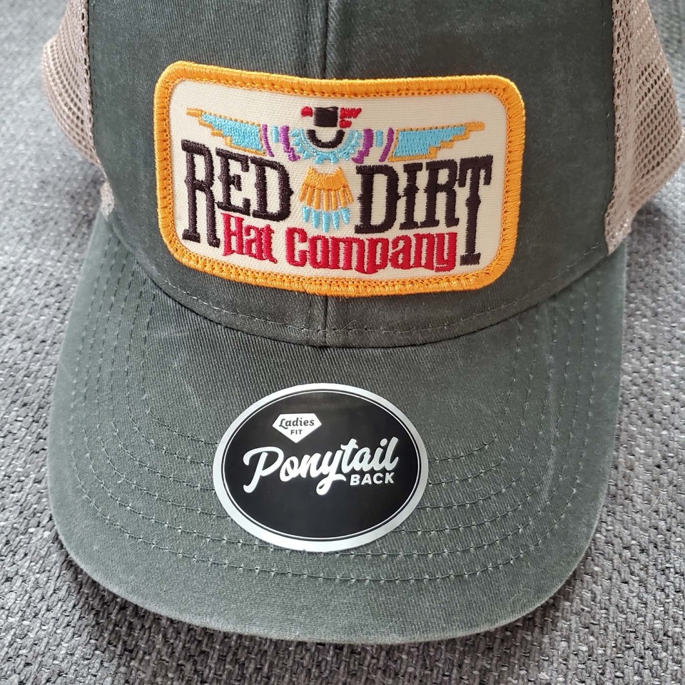 Red Dirt Hat Co Patch Ponytail Trucker Hat Cap Mesh Adjustable | eBay