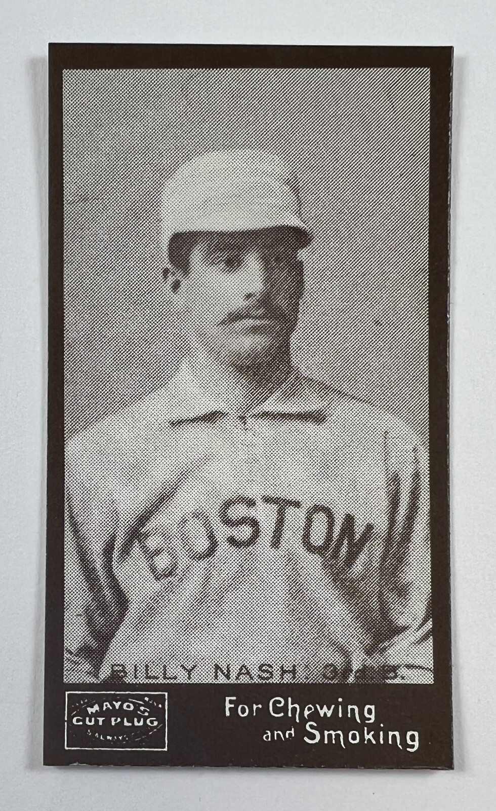 1895 Mayo Cut Plug Baseball Billy Nash Boston Beaneaters 1986 Reprint ...