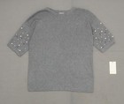 nWT A New Day™ Women's Short Sleeve Pearl Embellished Pullover Sweater ...