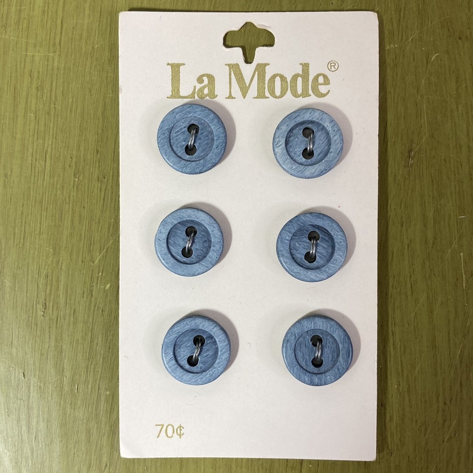 Vintage Lot of La Mode Buttons 10 Complete Cards Variety Colors Styles ...