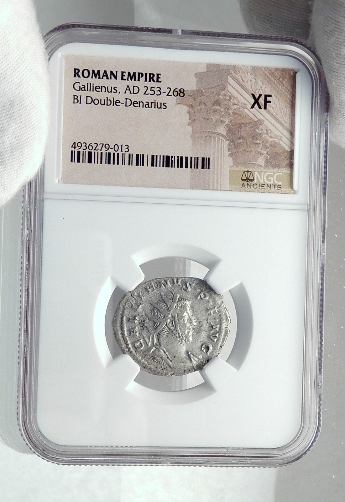 GALLIENUS Authentic Ancient Billon Silver Lyons 258AD Roman Coin NGC ...