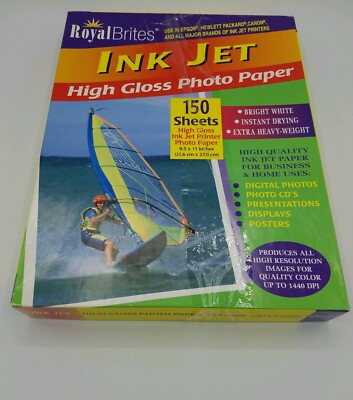 Royal Brites Inkjet Gloss Photo Paper 8.5 x 11 (Open Box 135 Sheets) | eBay