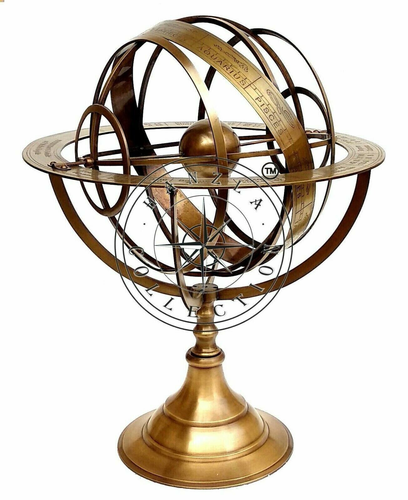 18" Astrolabe Brass Armillary Sphere Antique Nautical Collectibles ...