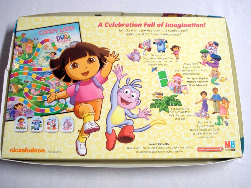 Nickelodeon Dora the Explorer Candyland Board Game 2010 Complete Milton ...