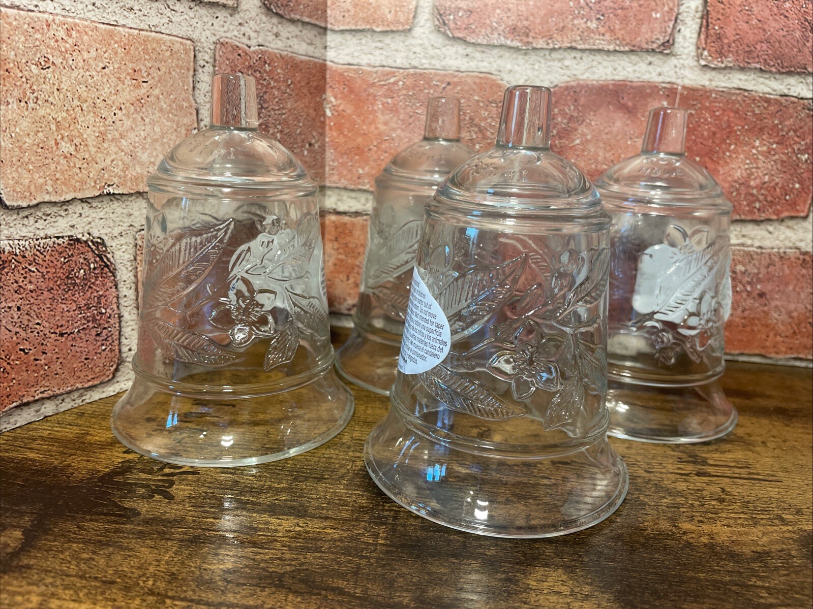 RARE Home Interior Votive Cup Candle Holders Set of 4 Raised Flowers ...