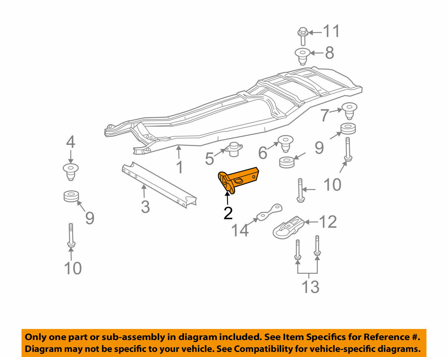 Ford OEM 2007-2017 Expedition Frame Repair Kit Right 7L1Z5D058A New NOS ...