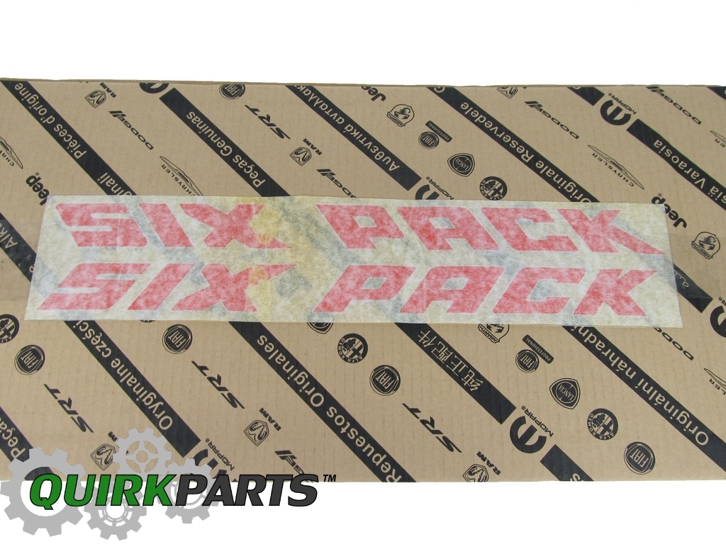 Mopar P3412423 Six Pack Hood Decal for sale online | eBay
